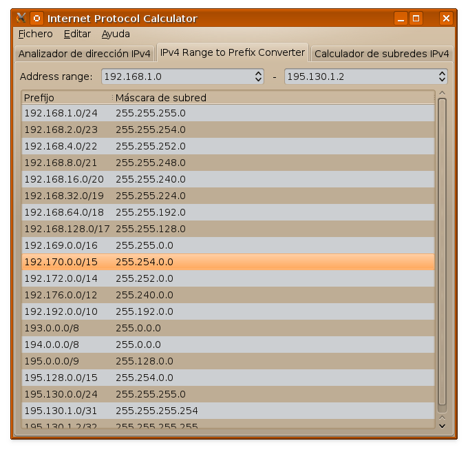 UsuarioDebian: GIP - Calculadora de direcciones IP