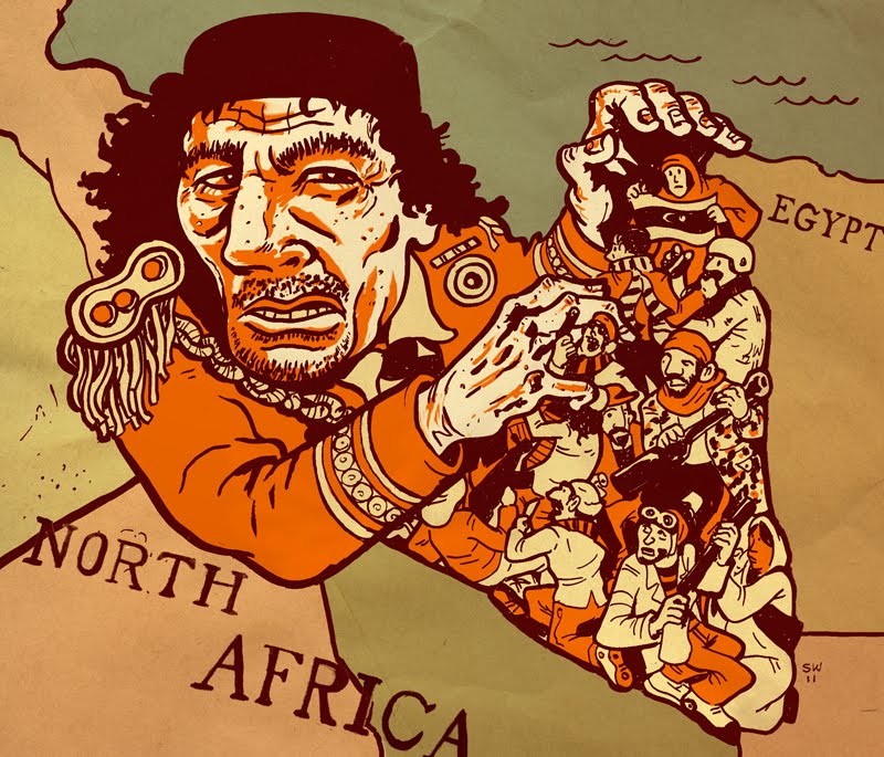 Sam Washburn Illustration: Muammar Gaddafi Illustration