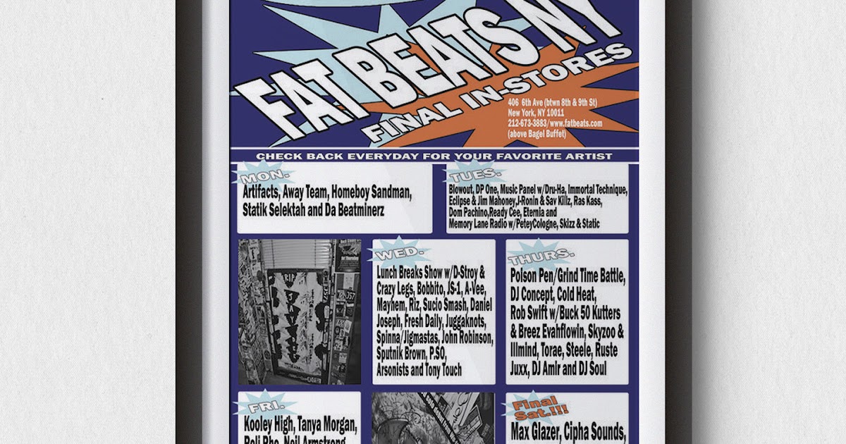 Hip-Hop Nostalgia: Fat Beats NY's Final In-Stores (2010) + 26th Anniversary