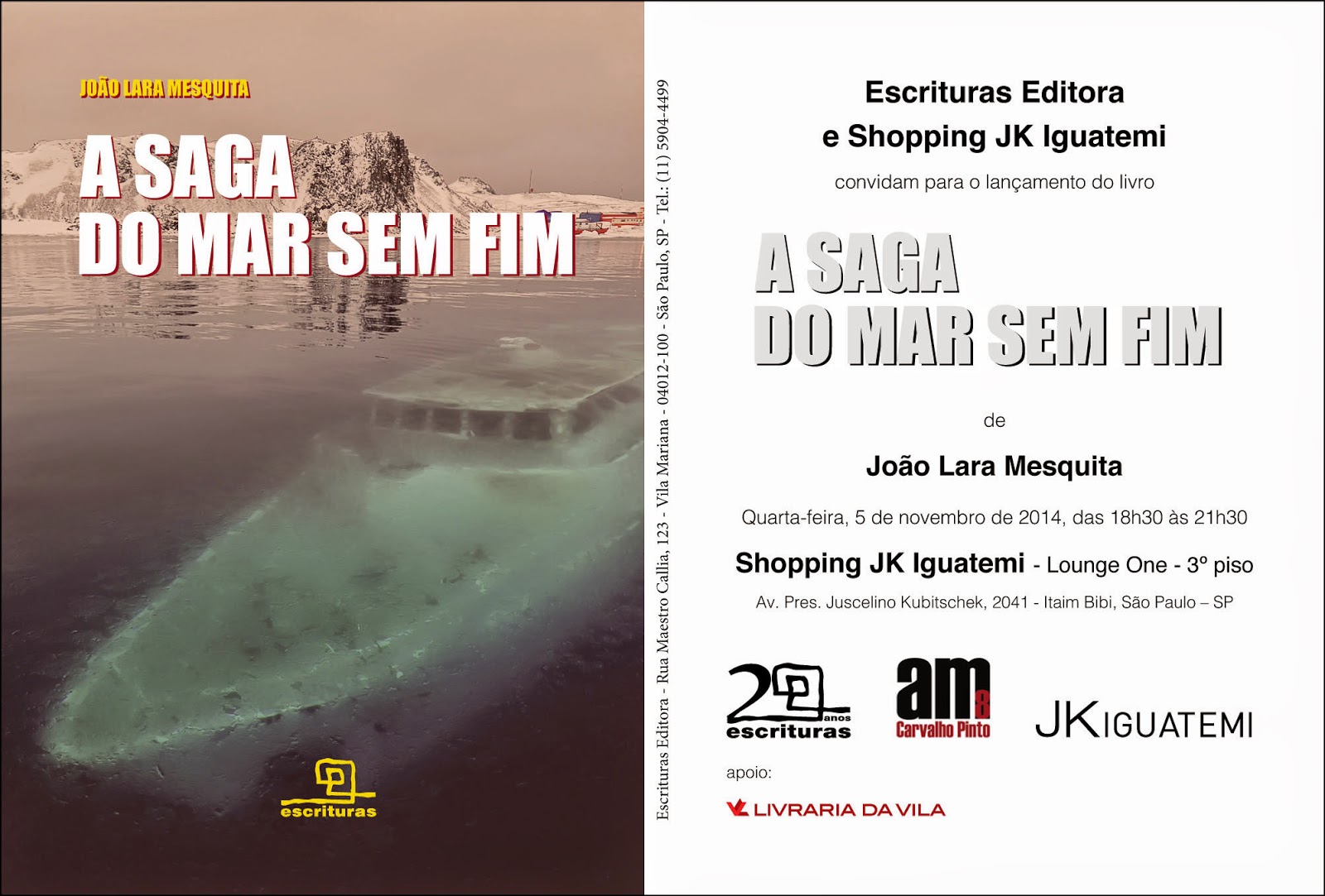 Escrituras Editora - Blog: Lançamento do livro A SAGA DO MAR SEM FIM ...
