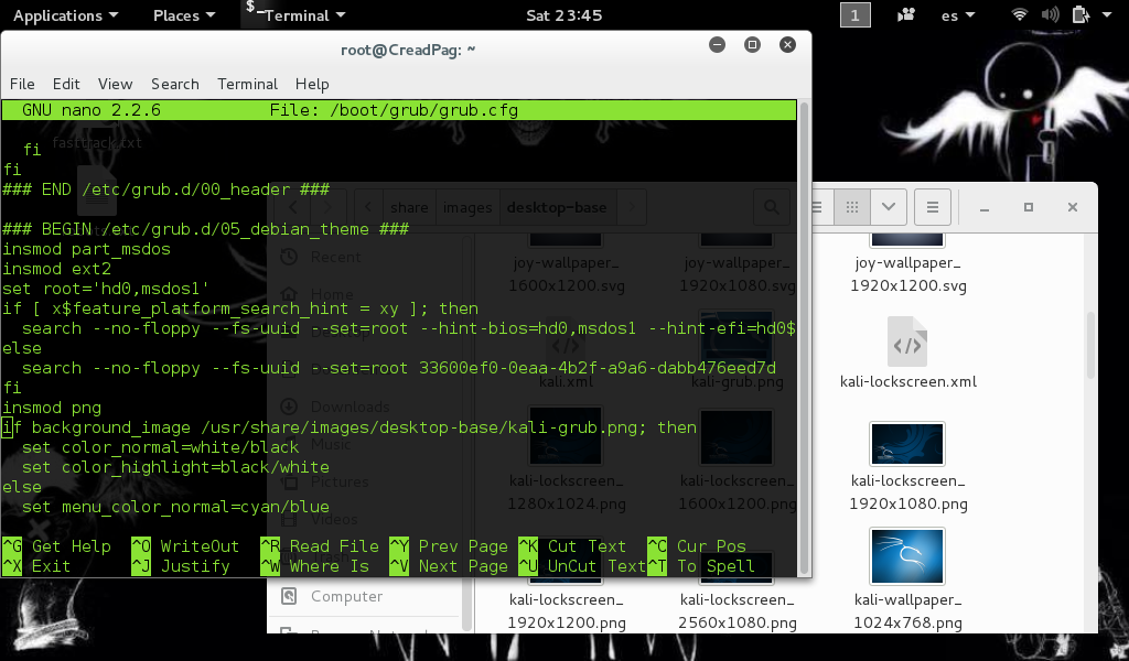 Como cambiar la imagen del GRUB Kali Linux - Proxor: Como cambiar la ...