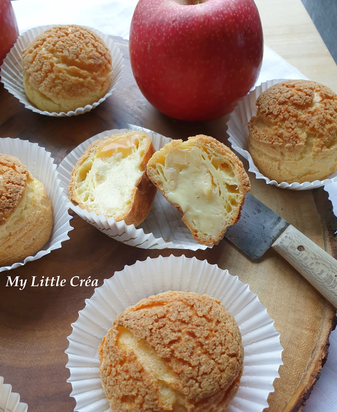My Little Créa: Choux à la crème et pommes caramel beurre salé # ...
