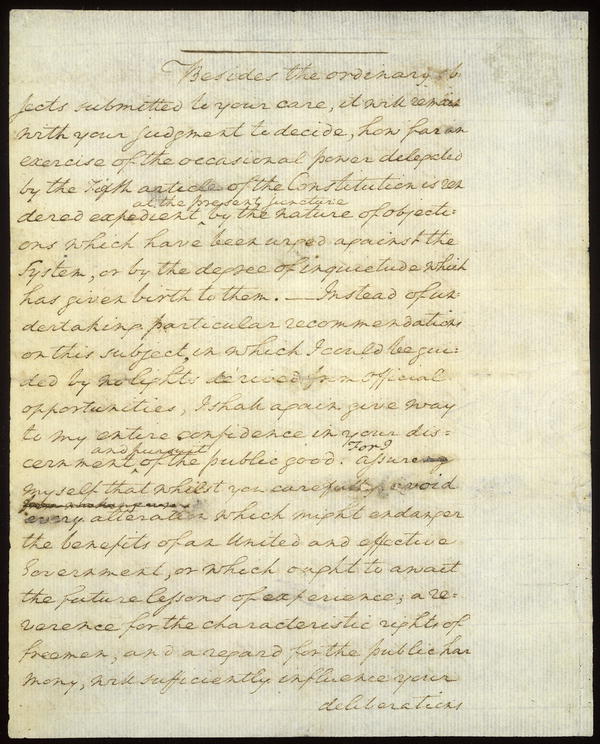 Contemporary Makers: George Washington's First Inaugural Address