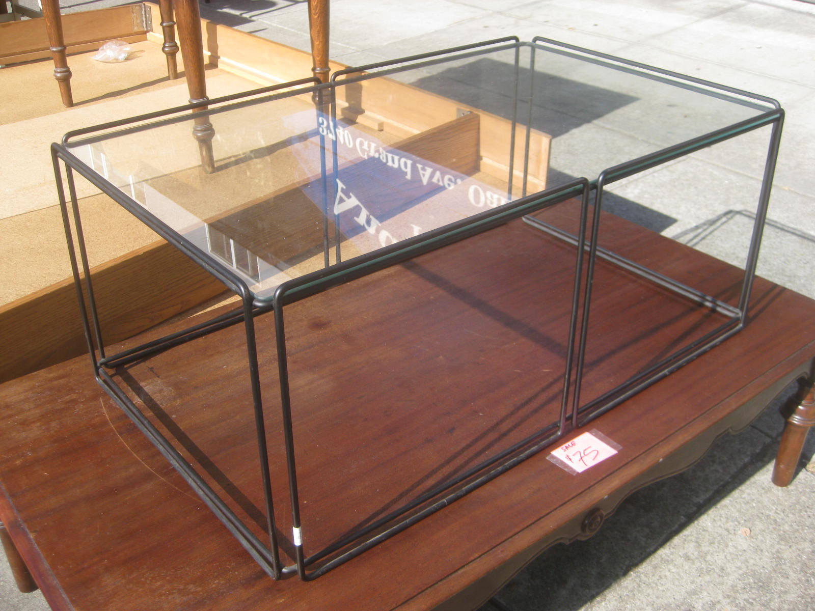 UHURU FURNITURE & COLLECTIBLES: SOLD - Glass Box Coffee Table - $30