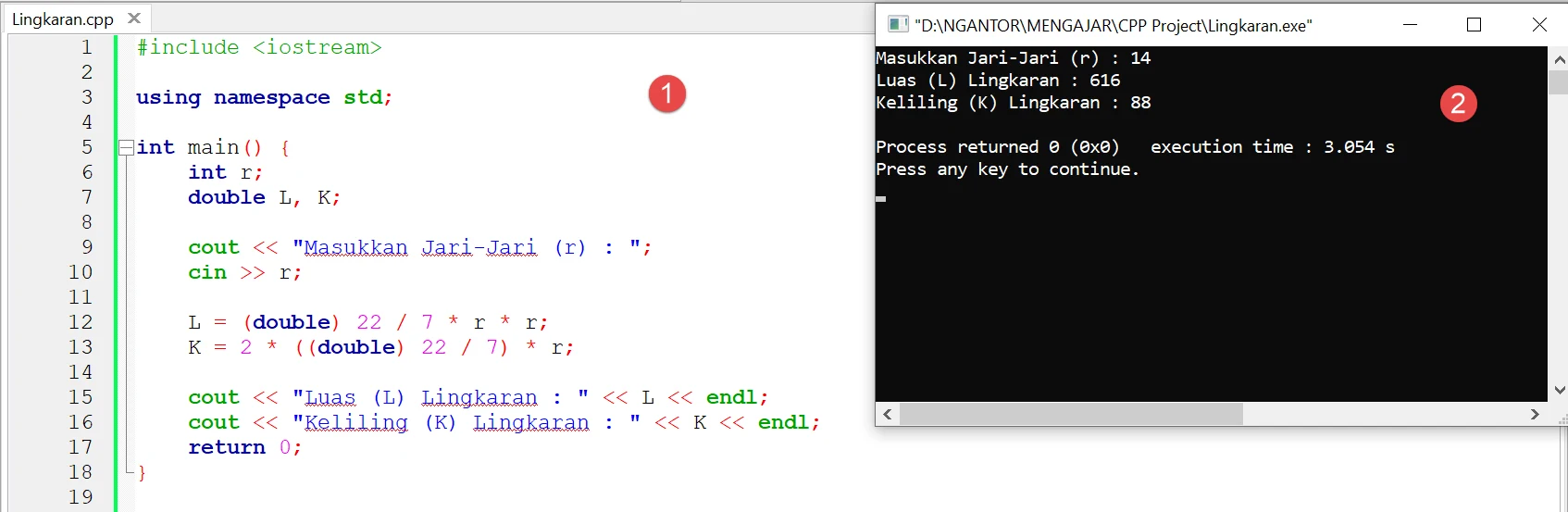 Algoritma, Flowchart dan Contoh Pemrograman Untuk Menghitung Luas ...