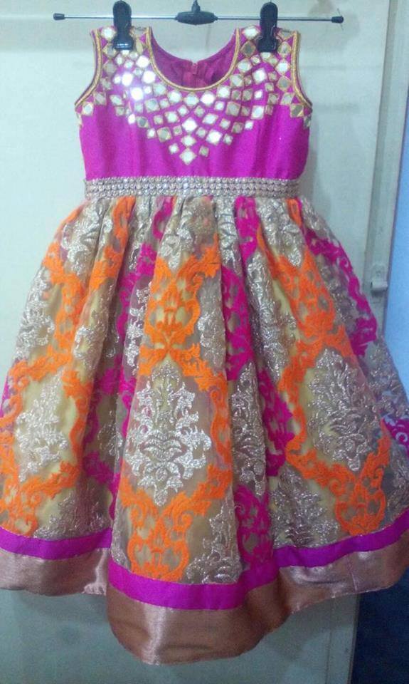 Mirror Work Brasso Frock - Indian Dresses