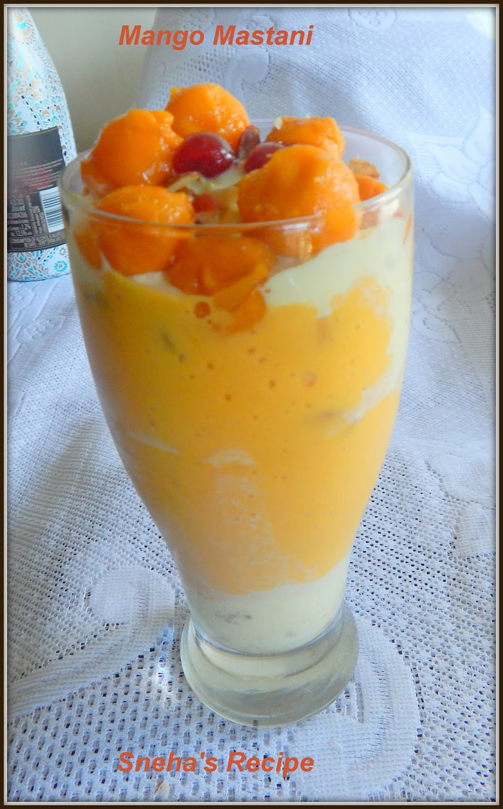 Mango Mastani - A Mango Ice Cream Sundae - Sneha's Recipe