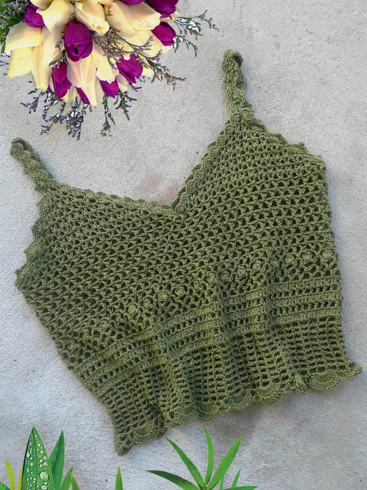 Lu Alves Crochê: BLUSA CROPPED EM CROCHÊ