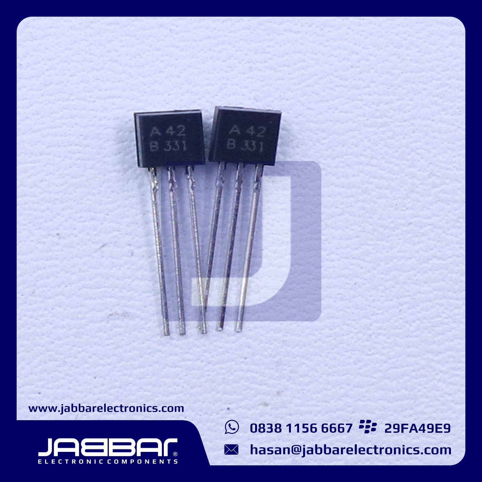 JUAL TRANSISTOR B331 ~ Distributor Komponen Elektronika