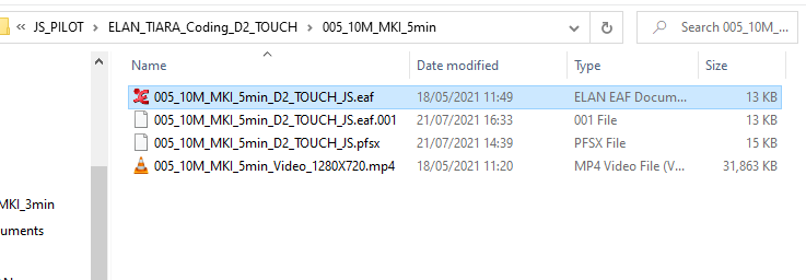 Coding parent-infant interactions via. ELAN