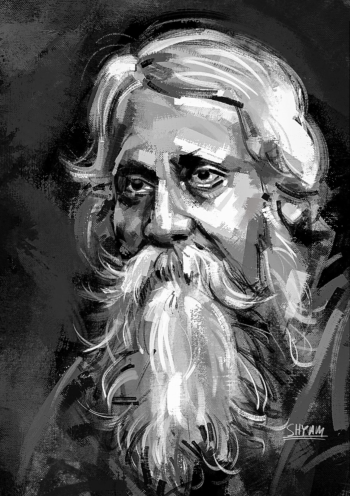 Shyam Kumar Prasad: Rabindranath Tagore Portrait