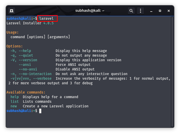 Install Latest Version Of Composer & Laravel In Linux Using Terminal