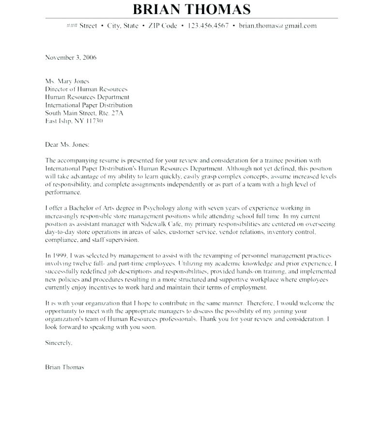 Cover Letter Examples For Students With No Experience 2018 ~ Resume Letter