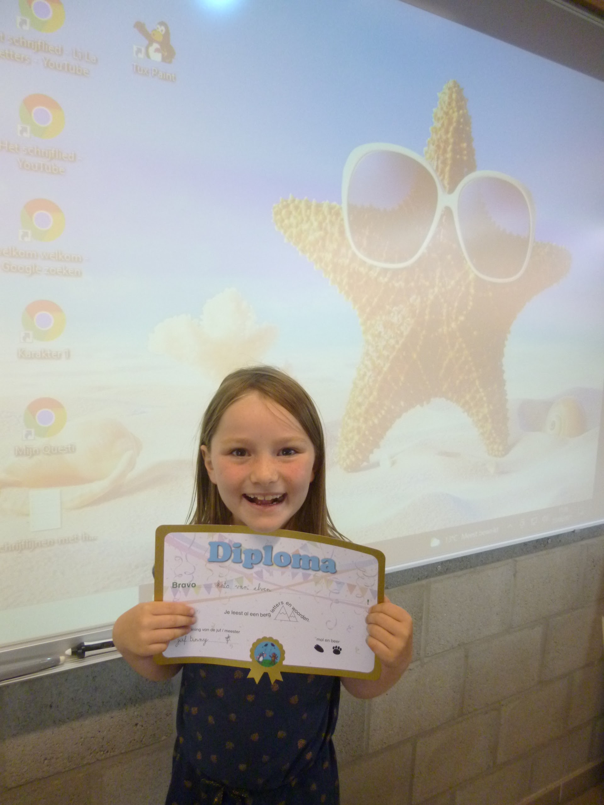 't Steltje eerste leerjaar A: EEN LEESDIPLOMA VAN MOL EN BEER ... DAT ...