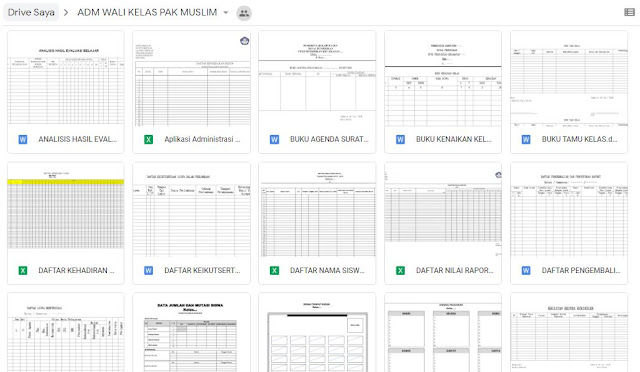 Download File Administrasi Wali Kelas