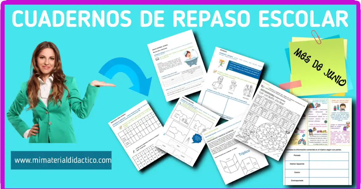 CUADERNO DE REPASO ESCOLAR MES DE JUNIO 2DO GRADO | MATERIAL EDUCATIVO ...
