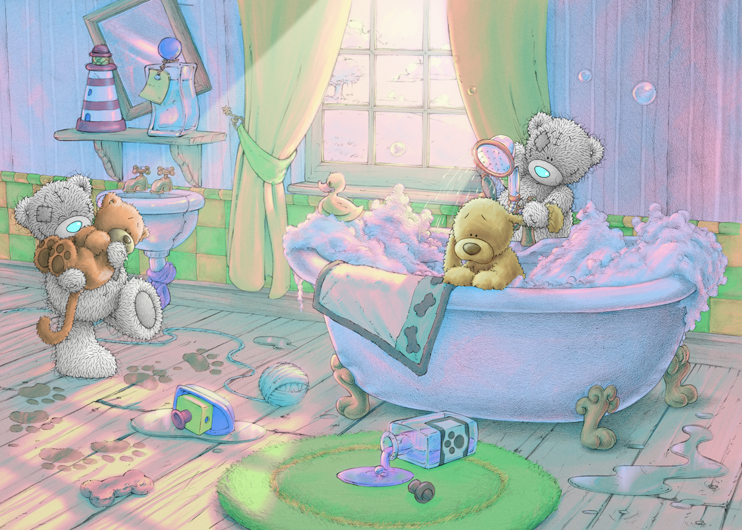 Shane Made Art: Tatty Teddy Bathtime