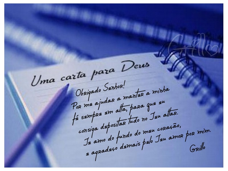 Traquinagens do Grillo: Uma carta para Deus!