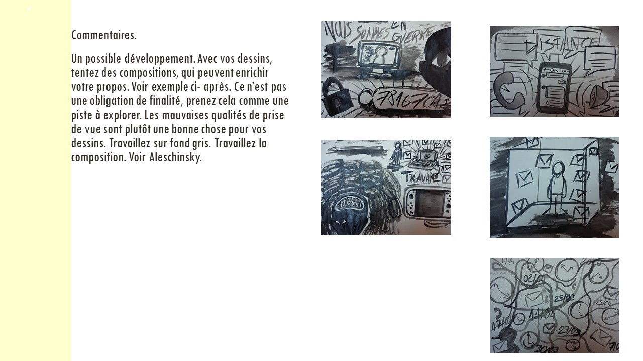 cours arts visuels: L2 APL expression plastique commentaire