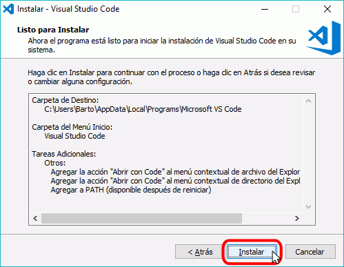 Descarga e Instalación de Visual Studio Code