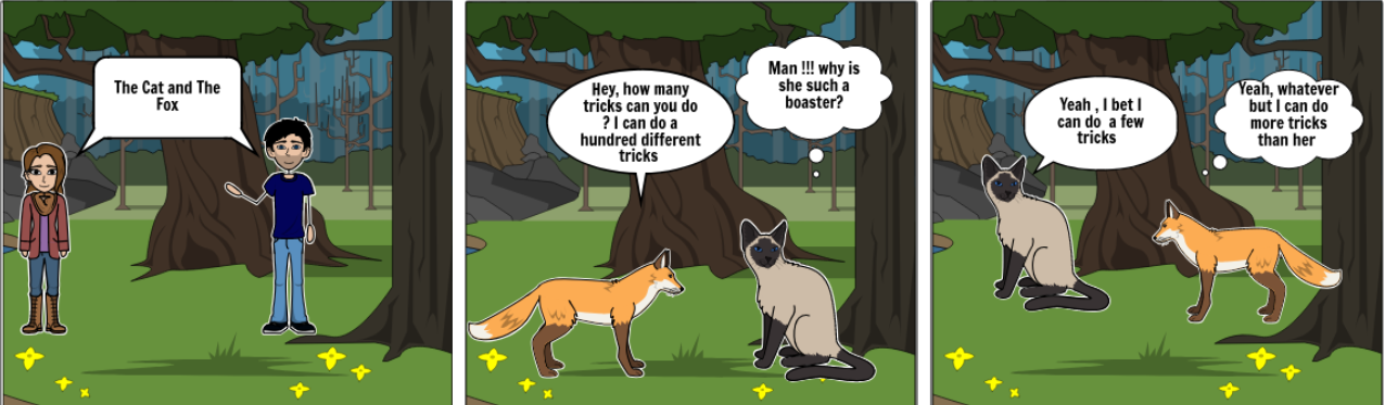 Adi: Aesop's Fables Comic Strip