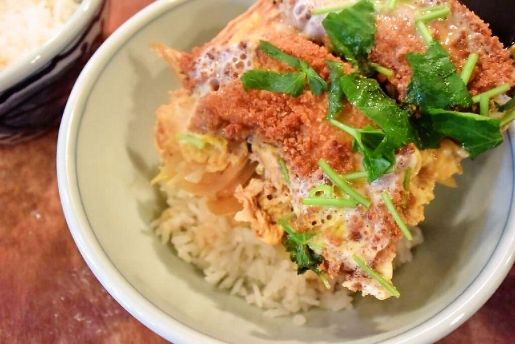 Recipes for Tom: Kurumafu no katsudon / gluten cake cutlet rice bowl