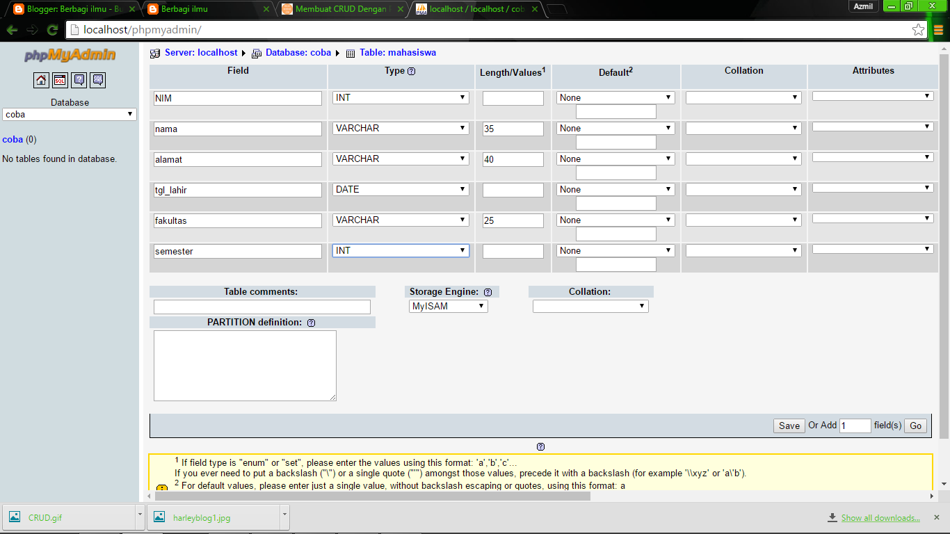 MEMBUAT CRUD SEDERHANA DENGAN PHP DAN MYSQL - Berbagi Ilmu