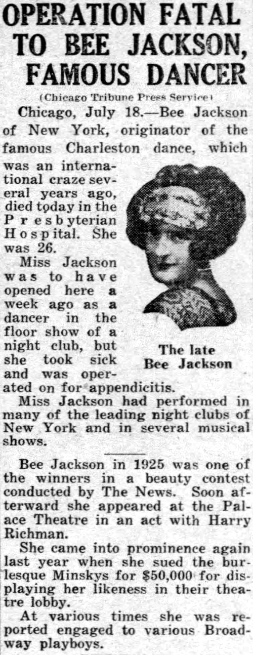 Bee Jackson ~ The Charleston Dancer