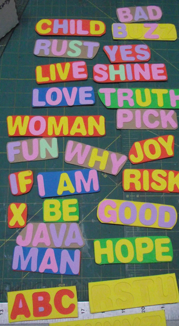 Amy's Etcetera: Foam Words