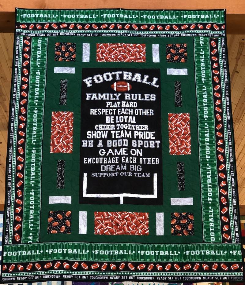 Gabbi Abbi May: Super Bowl Sunday = Football Quilt