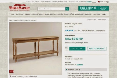 Everett Foyer Table - Away She Went