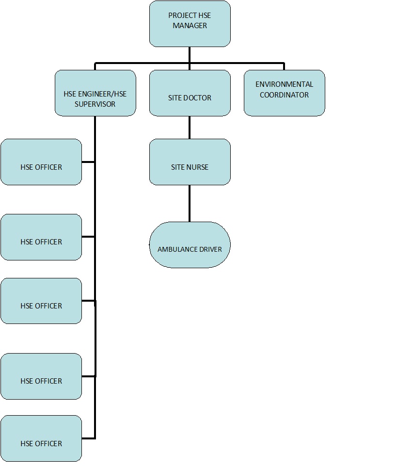 what are the various position in HSE department, organization chart for HSE department | A to Z HSE