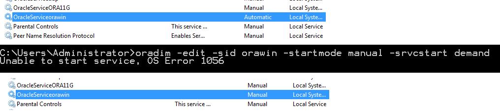 Step Into Oracle Dba Sid Oradim Edit Sid Gives Unable To Start