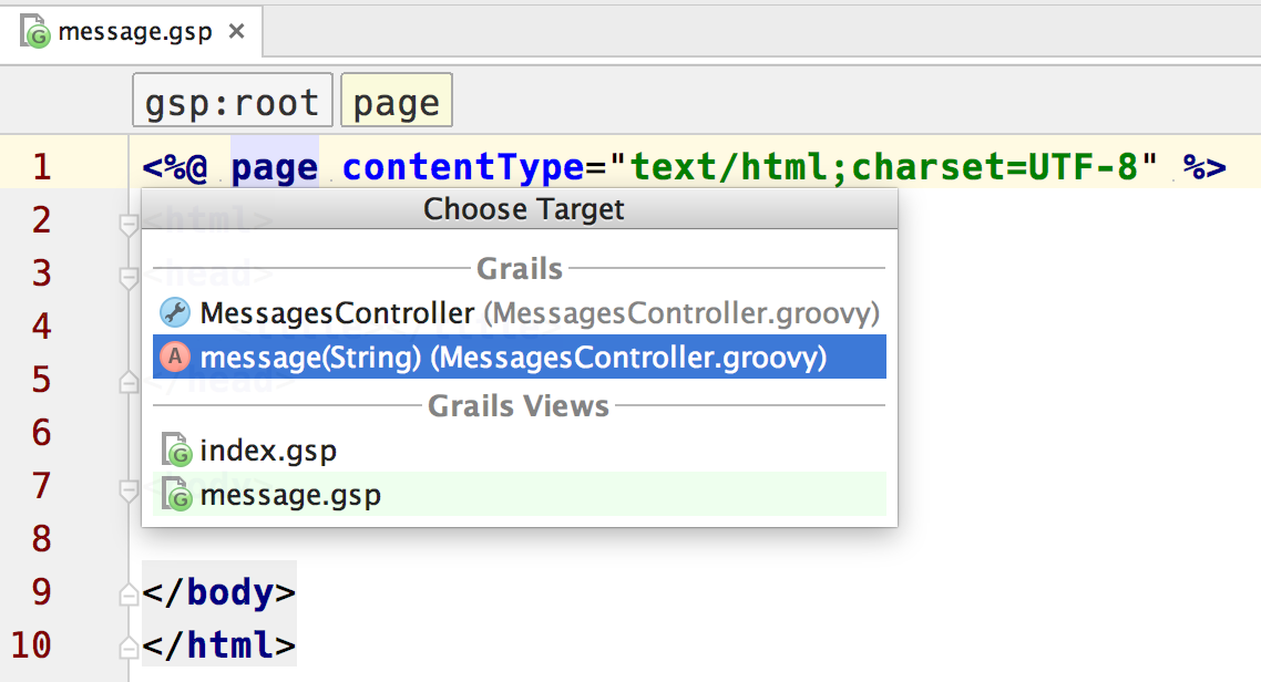 Grails Goodness Go To Related Classes In Intellij Idea Messages From Mrhaki
