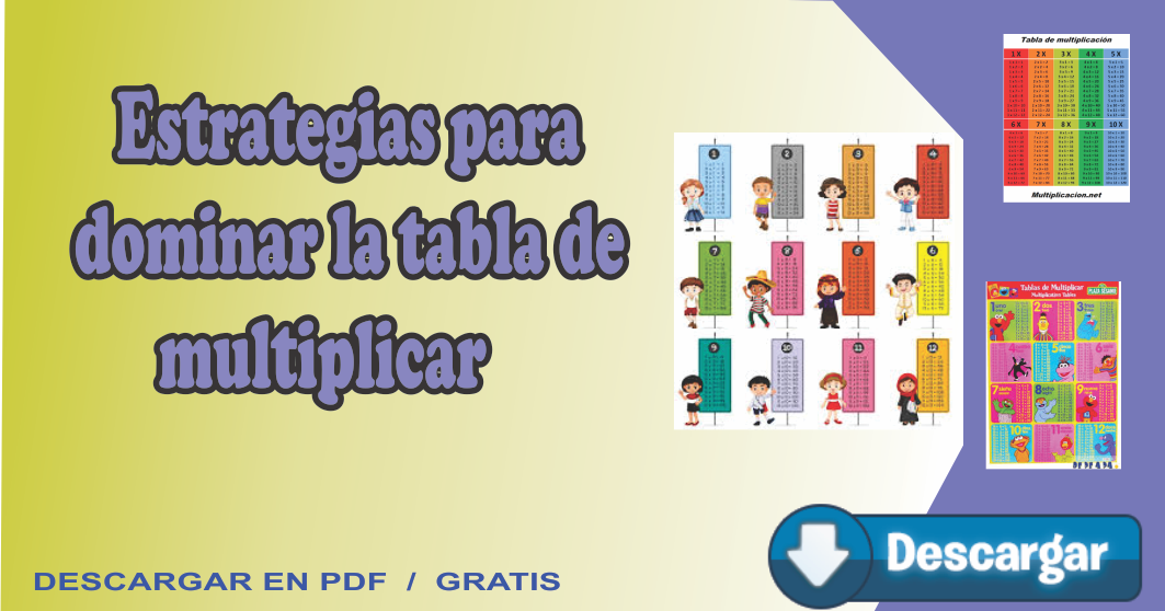 Cuaderno de Estrategias para dominar la tabla de multiplicación