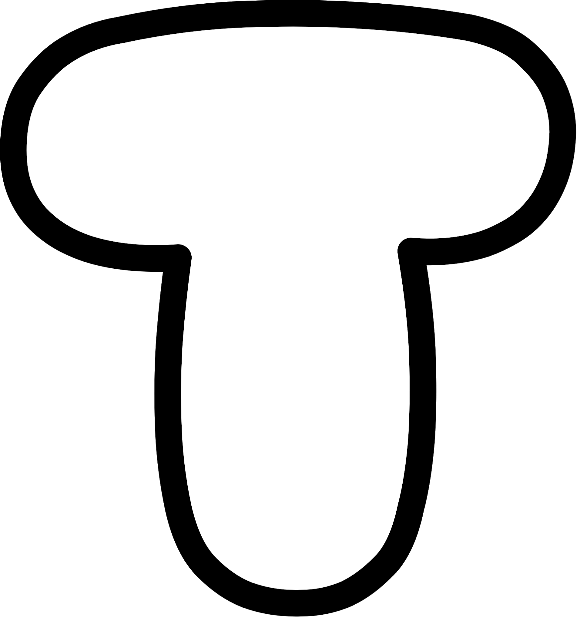 Bubble Letters T - Formal Letter