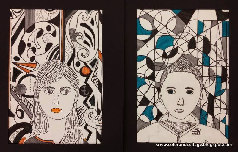 Color, collage, and much more: Middle school self-portraits with style