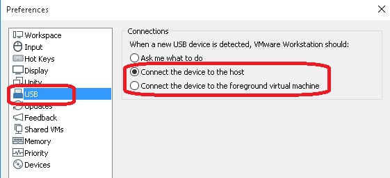 Knowledge Area: New USB Device Detected Vmware