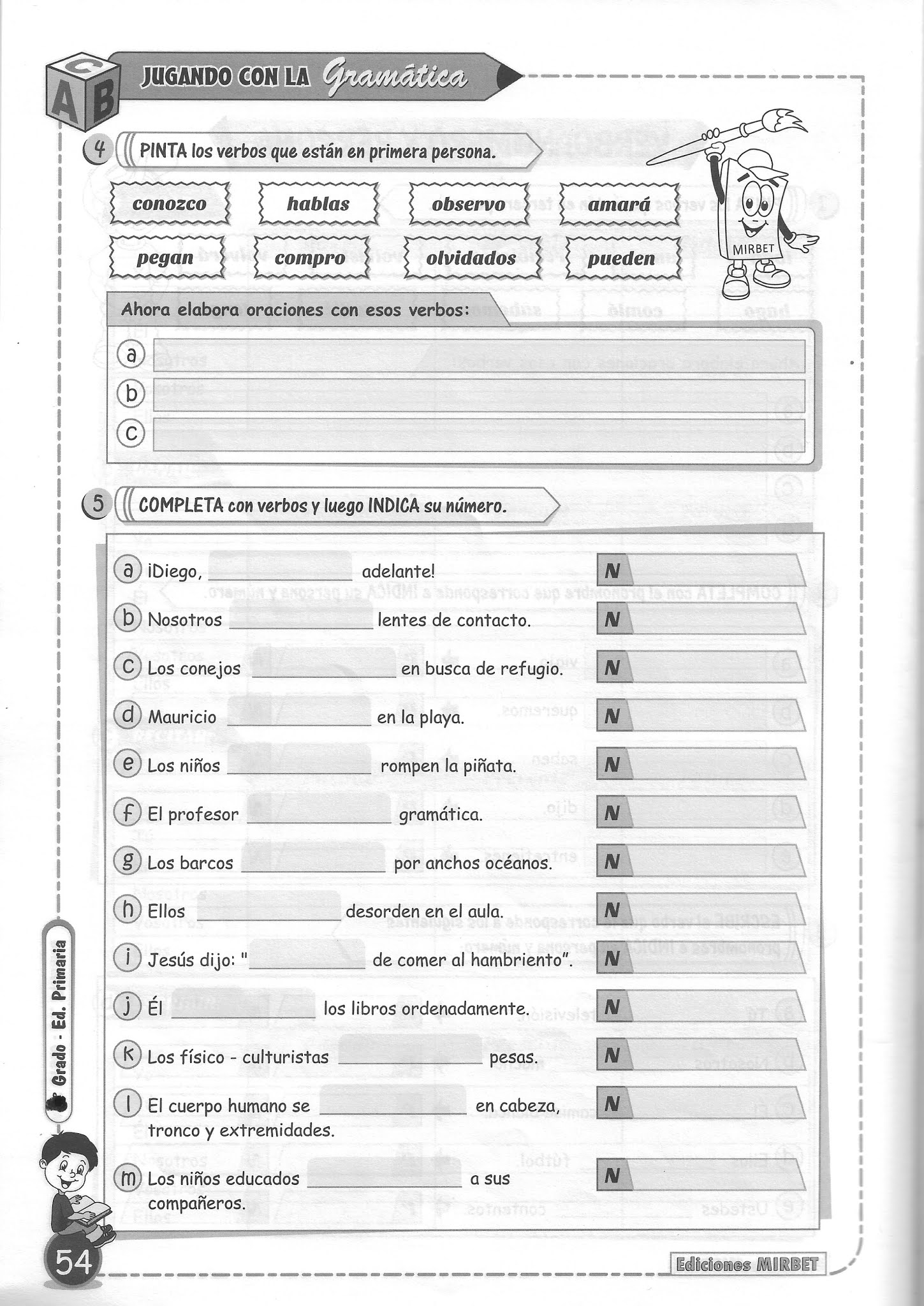 Gramática- 4to primaria