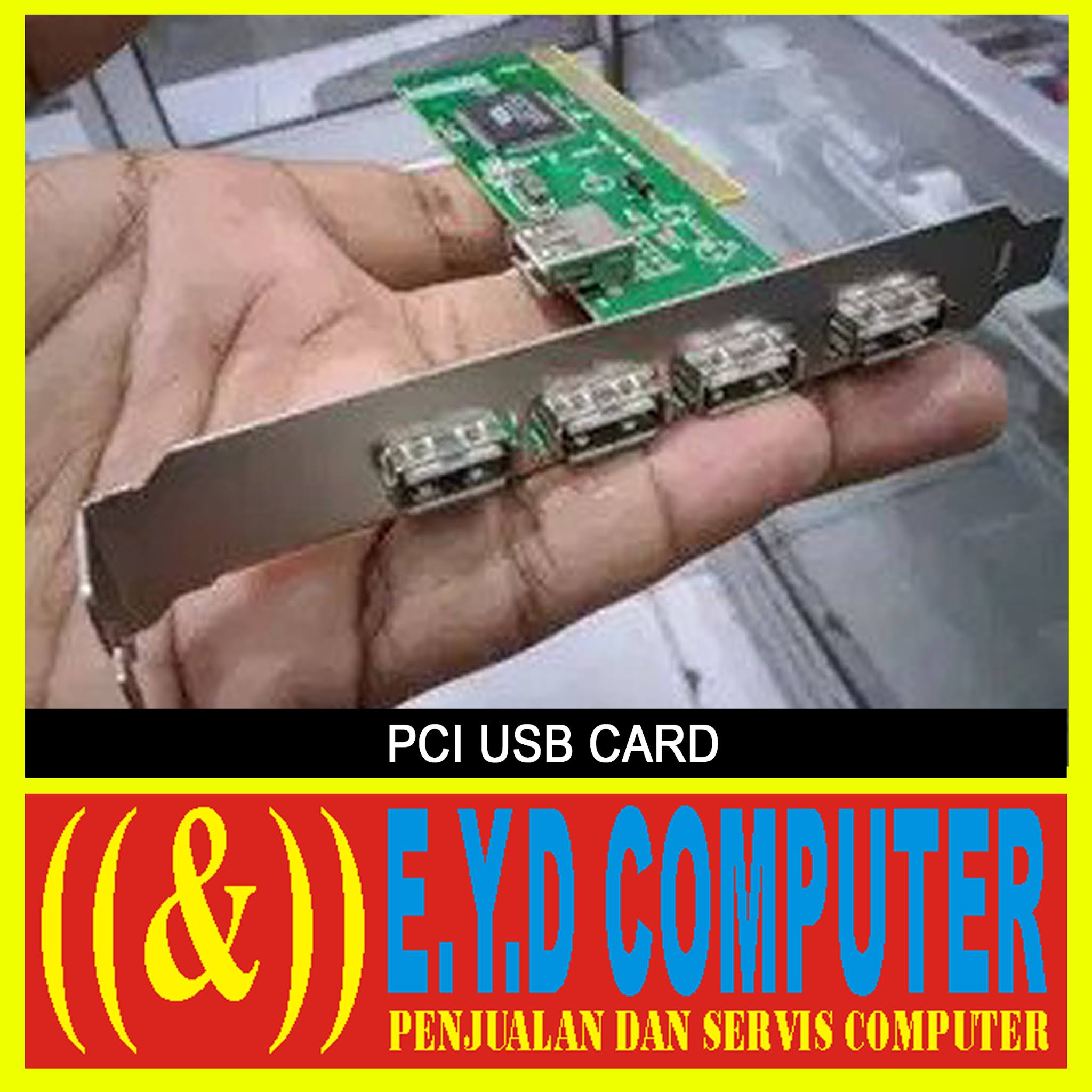 PCI CARD USB 4 PORT SOKET PCI PC KOMPUTER CART EMPAT LUBANG UNTUK ...