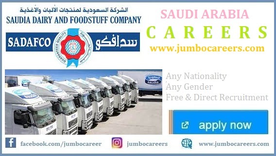 Saudia Dairy & Foodstuff Company (SADAFCO) Careers 2024