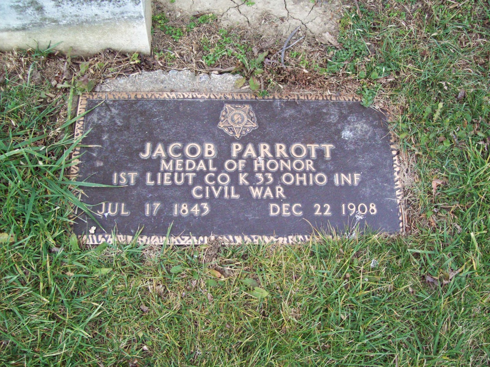 Travels of a Hobgoblin Taphophile: Jacob Parrott - Grove Cemetery