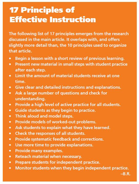 Learn, Teach.: Principles of Instruction