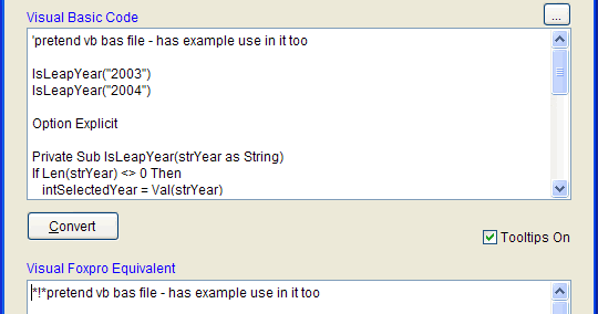 Comunidad de Visual FoxPro en Español: Utilidad para convertir de Visual Basic a Visual FoxPro