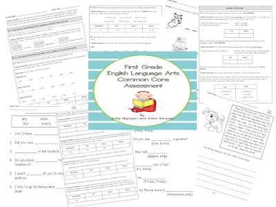 Miss Nguyen's Class: First Grade ELA CCSS Assessment