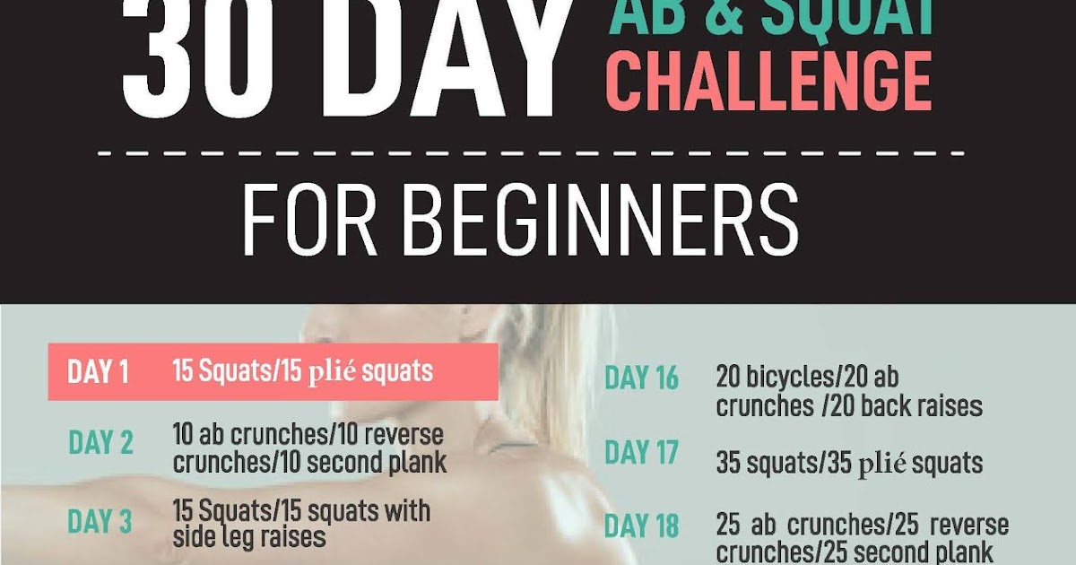 30 Day Ab And Squat Challenge For Beginners