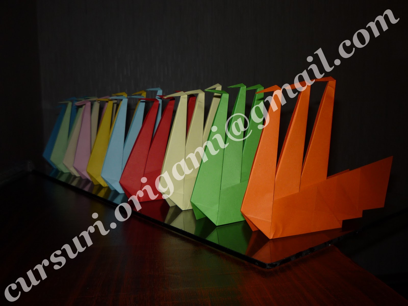 Cursuri Origami: Armata de lebede :)