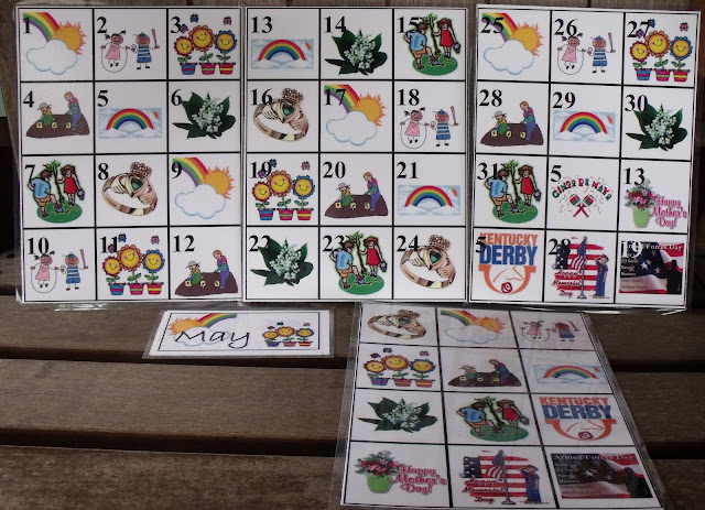 Nurturing Naters with learning activities at home: May Calendar pieces